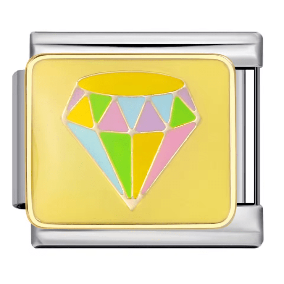 Diamond Icon Italian Charm (9mm) | Fits All Italian Charm Bracelets ...