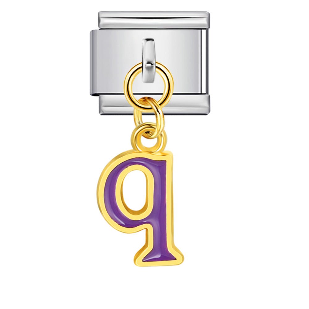 Letter Q Dangle Italian Charm (9mm) | Alphabet Charm | Charmette